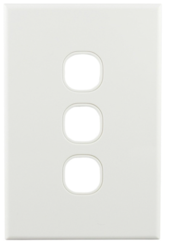 3 Gang Plate and grid - Electrical Supplies Australia