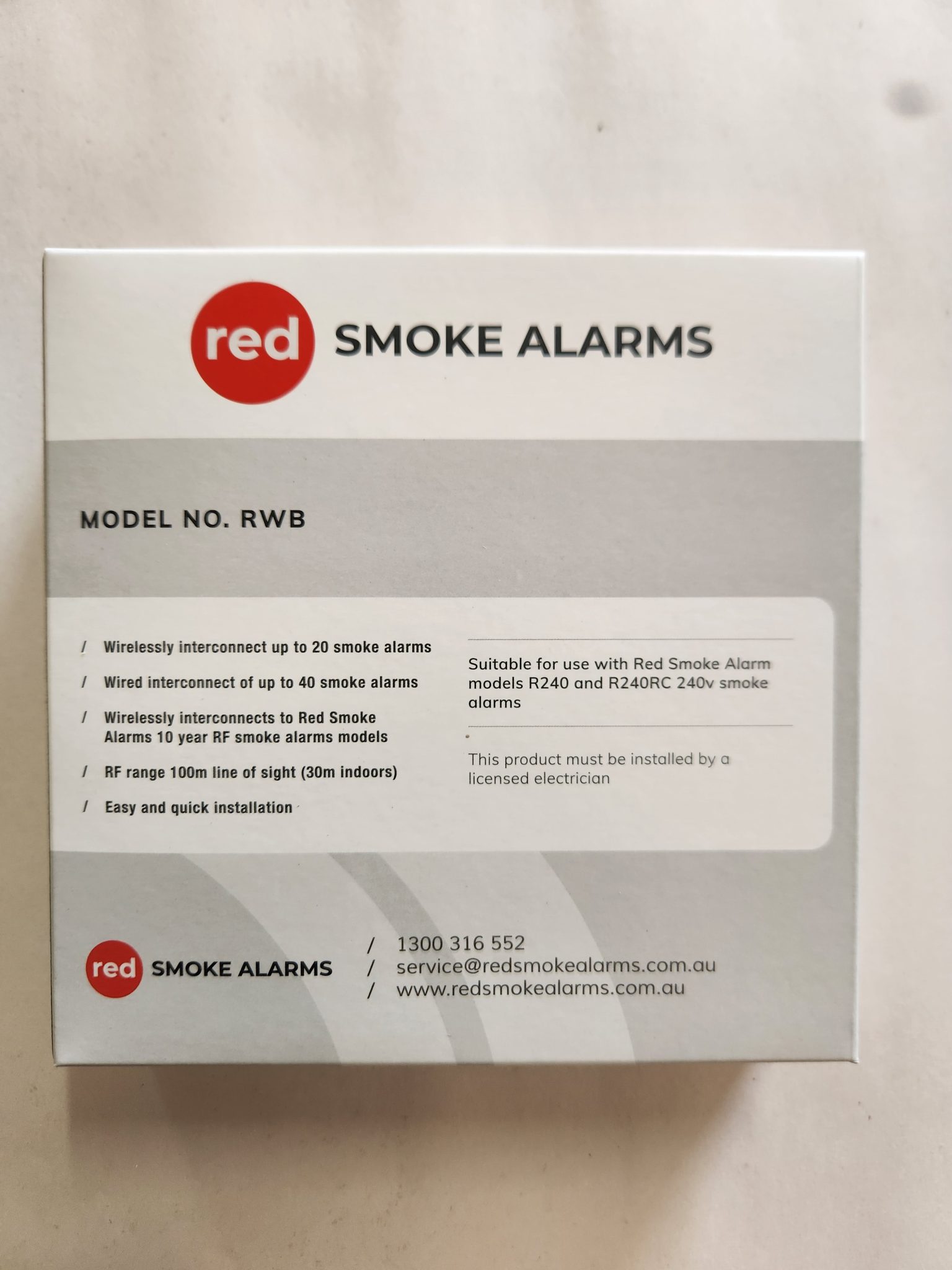 Red Smoke Alarms Smoke Alarm Mounting Base With Wireless Interconnect ...