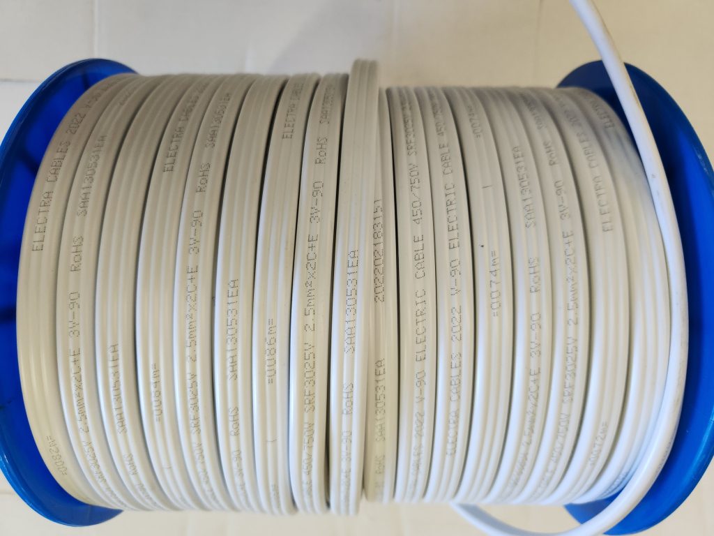 srf3025v-100whe 2.5mm twin & earth flat cable sold per metre ...