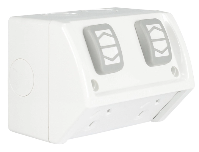 clipsal wsc227/2 double weatherproof power point 10amp - Electrical ...