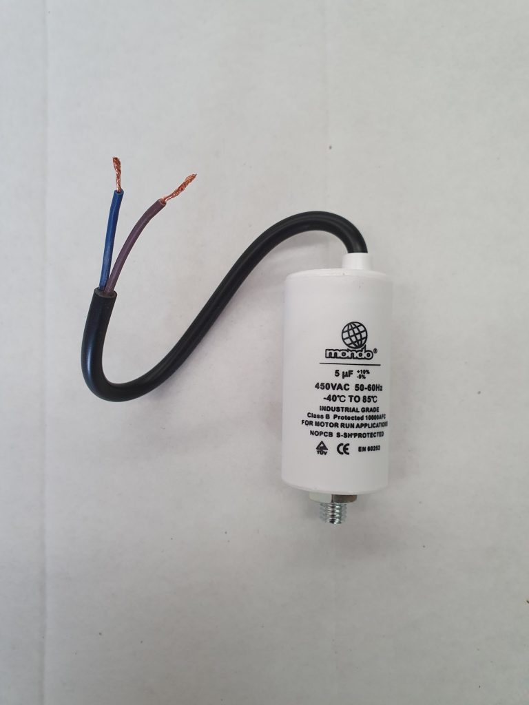 5UF Mondo Start/Run Capacitor With Wire - Electrical Supplies Australia