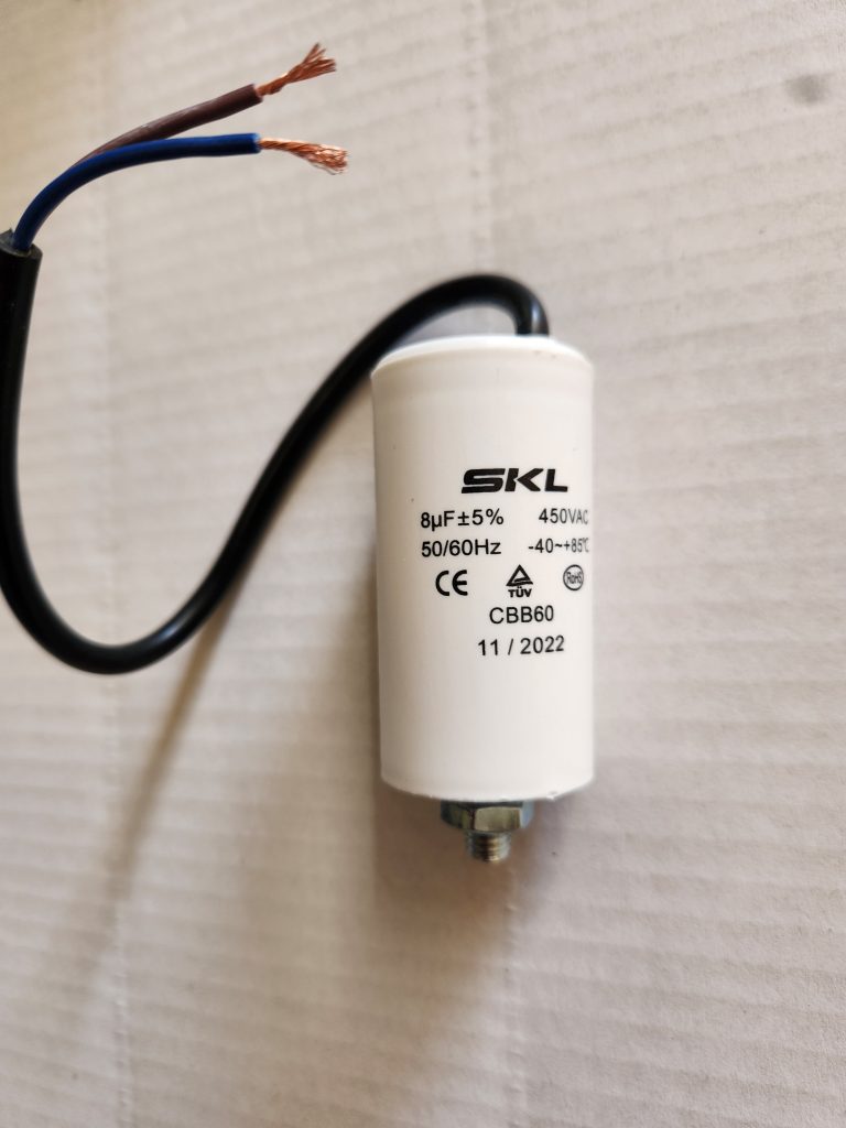 8UF Capacitor with Wire - Electrical Supplies Australia